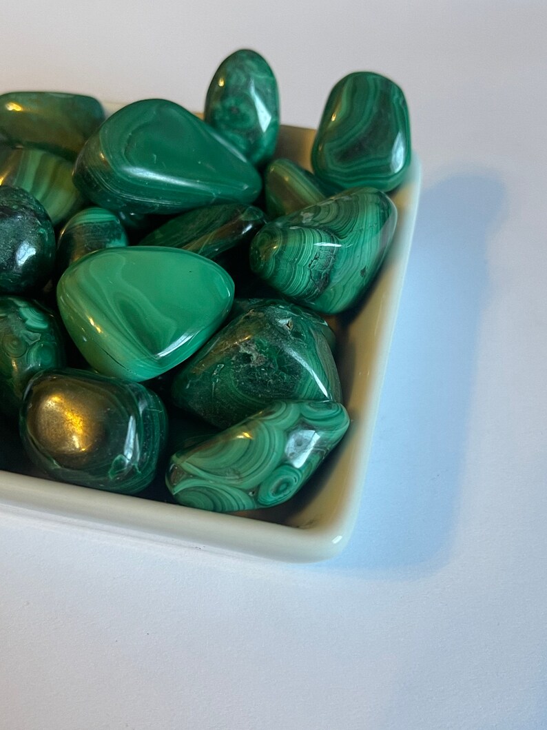 Malachite Tumbled Natural Malachite Stones Manifestation - Etsy