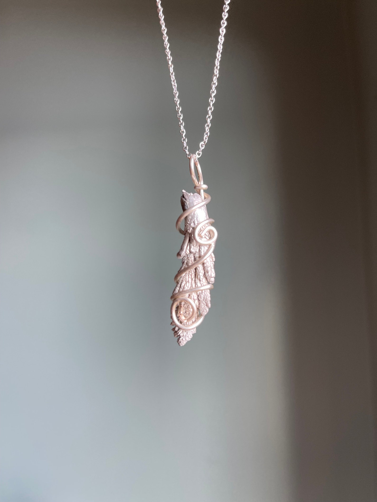 Magnesium Stone Necklace, Natural Mineral Pendant, Specimen Pendant ...