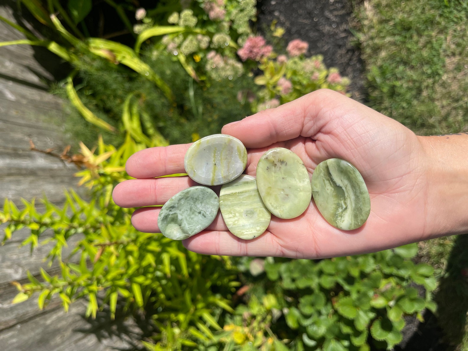 Jade Worry Stone Natural Jade Fidget Thumb Stone Crystal - Etsy