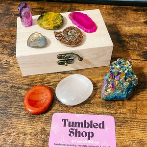 Crystal Mystery Box With Towers, Assorted Gemstone Treasures, Crystal ...