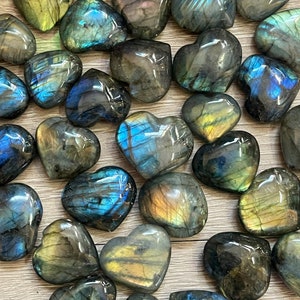 Labradorite Crystal Heart Mini Gemstone Hearts - Etsy