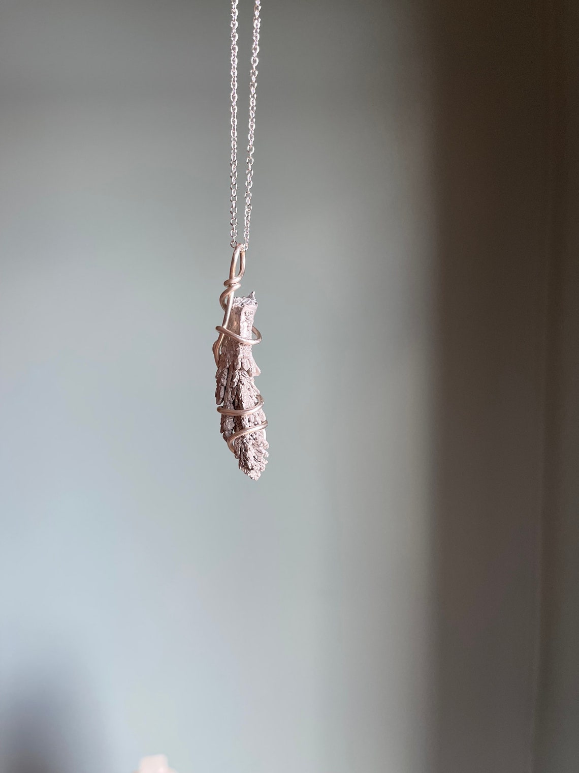 Magnesium Stone Necklace, Natural Mineral Pendant, Specimen Pendant ...