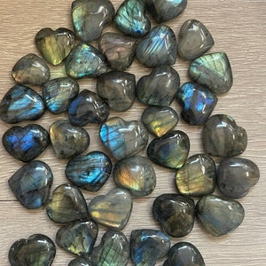 Labradorite Crystal Heart Mini Gemstone Hearts - Etsy