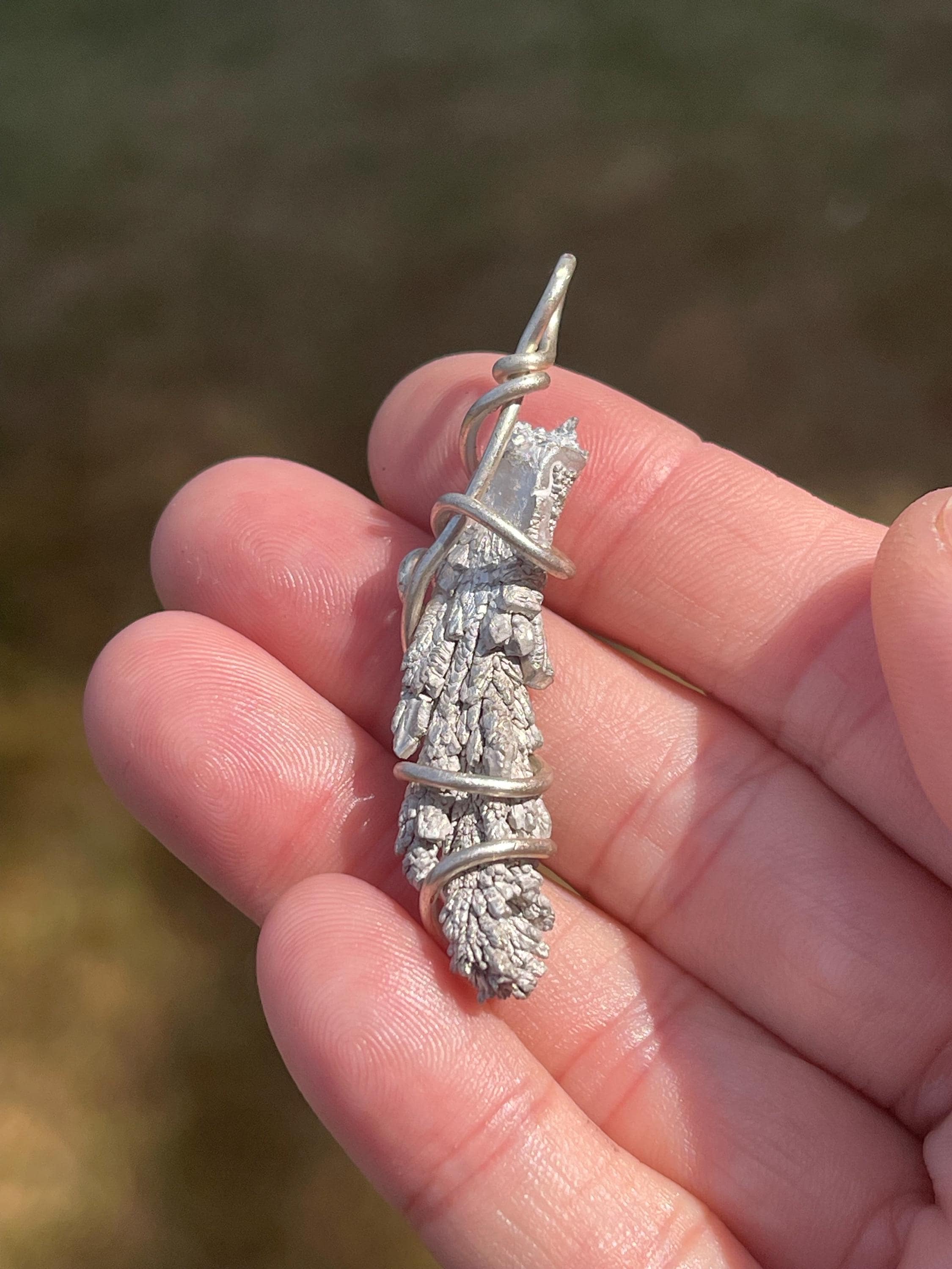 Magnesium Stone Necklace, Natural Mineral Pendant, Specimen Pendant ...