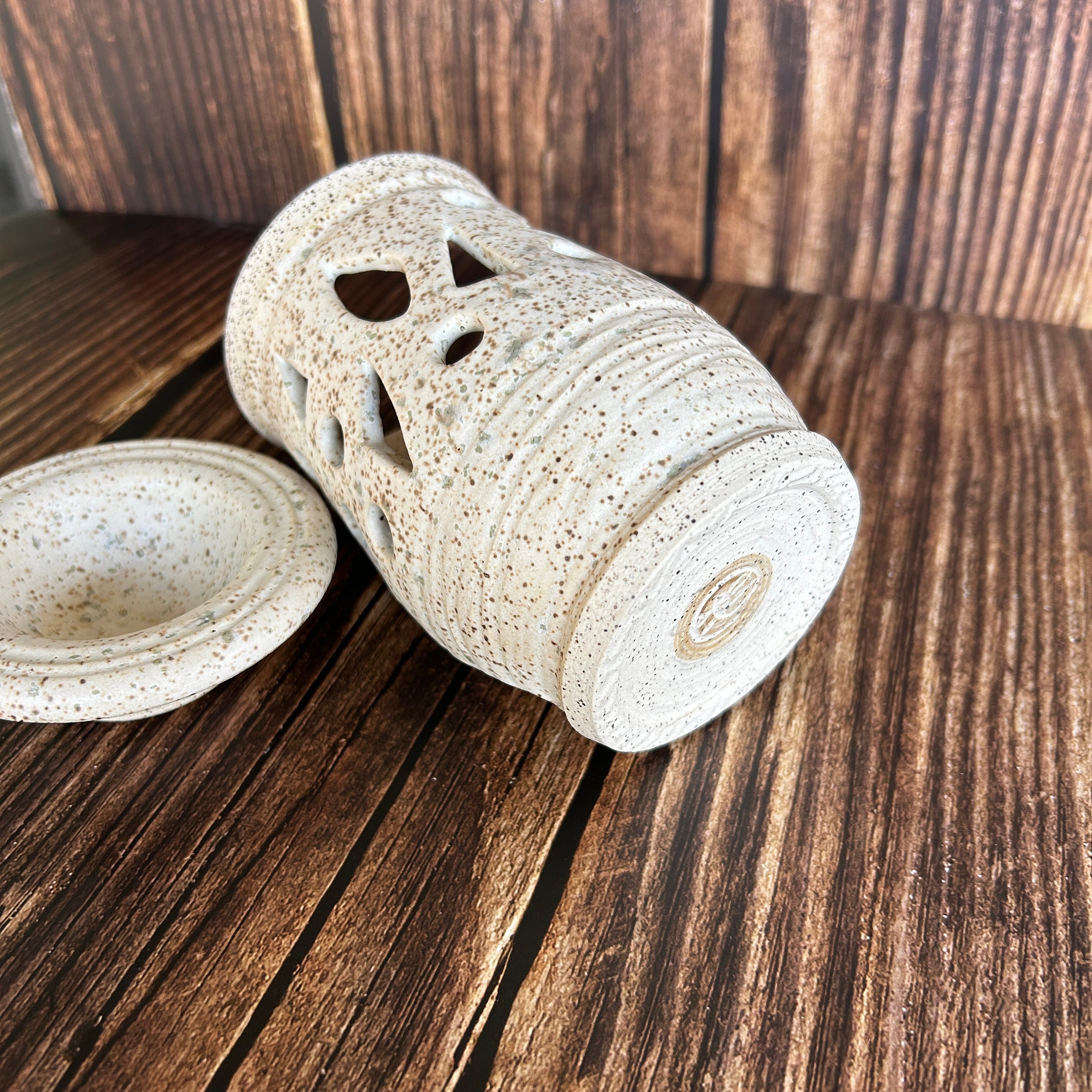 Speckled Sea Salt Stoneware Wax Warmer - Etsy