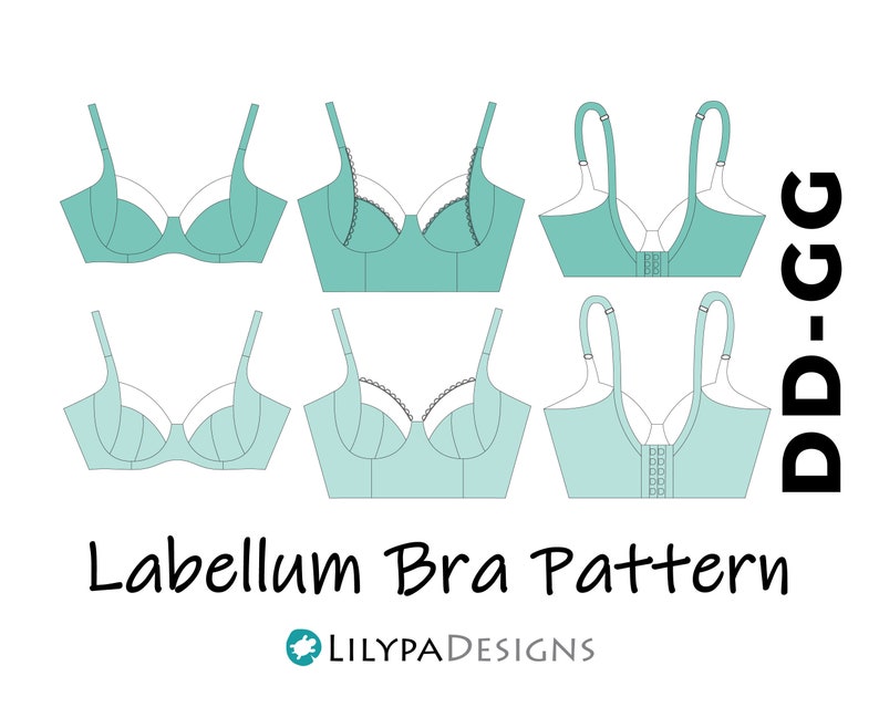 The Labellum Bra Pattern = DD-GG - Etsy