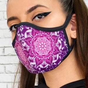 Mandala Reusable Mask Double Layer Face Mask Mask for Kids | Etsy