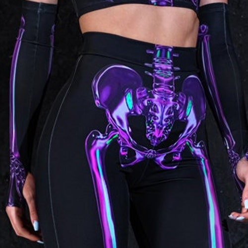 Purple Skeleton Two Piece Halloween Costume Adult Skeleton - Etsy