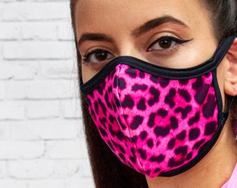 Pink Leopard Mask - Etsy