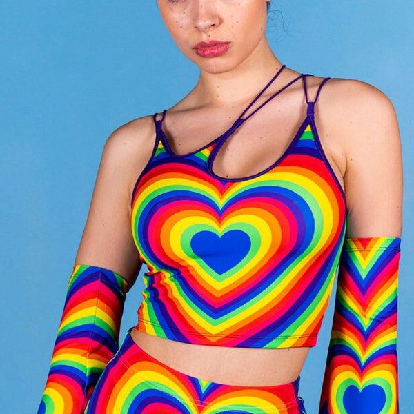 Rainbow Crop Top - Etsy