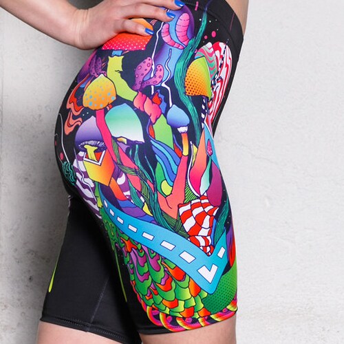 Rave High Waisted Shorts Festival Shorts Women Biker Shorts - Etsy