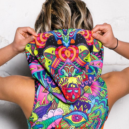 Hoodie Crop Top Festival TV Hoodie Psychedelic Clothing - Etsy