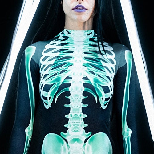 Skeleton Leotard Skeleton Bodysuit Sexy Adult Halloween - Etsy