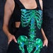 Rainbow Skeleton Overalls, Skeleton Dungaree With Bones, Halloween ...