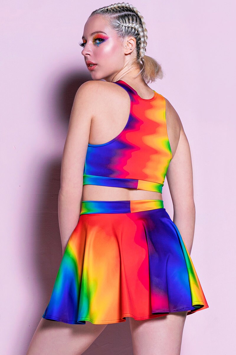 Rainbow Crop Top Rainbow Bra Top Sexy Pride Crop Top for | Etsy