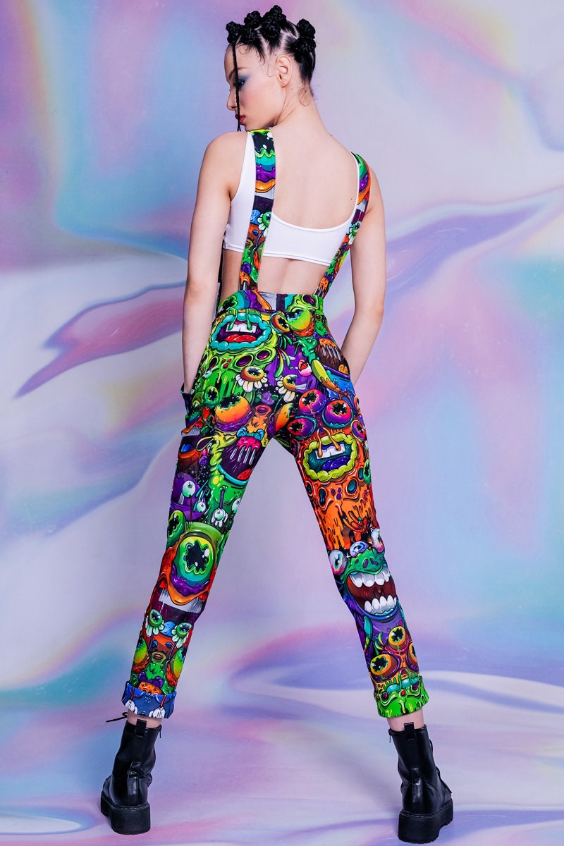 Alien Women Overalls Overalls With Front Pocket Festival - Etsy
