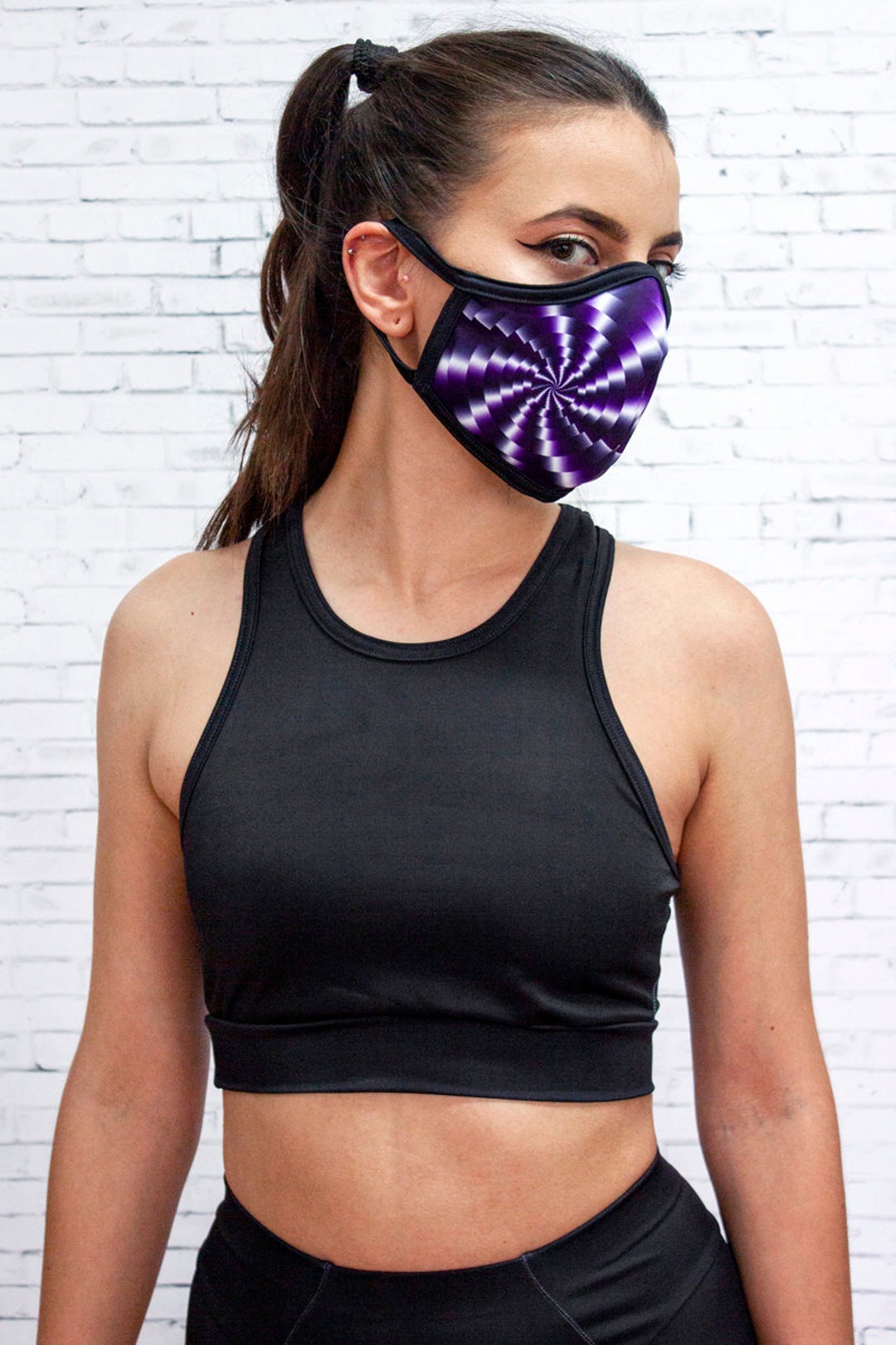 Trippy Face Mask, Washable Face Mask, Festival Clothing, Women Face ...