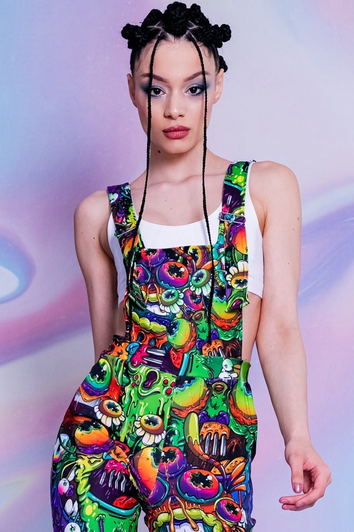 Alien Women Overalls Overalls With Front Pocket Festival - Etsy