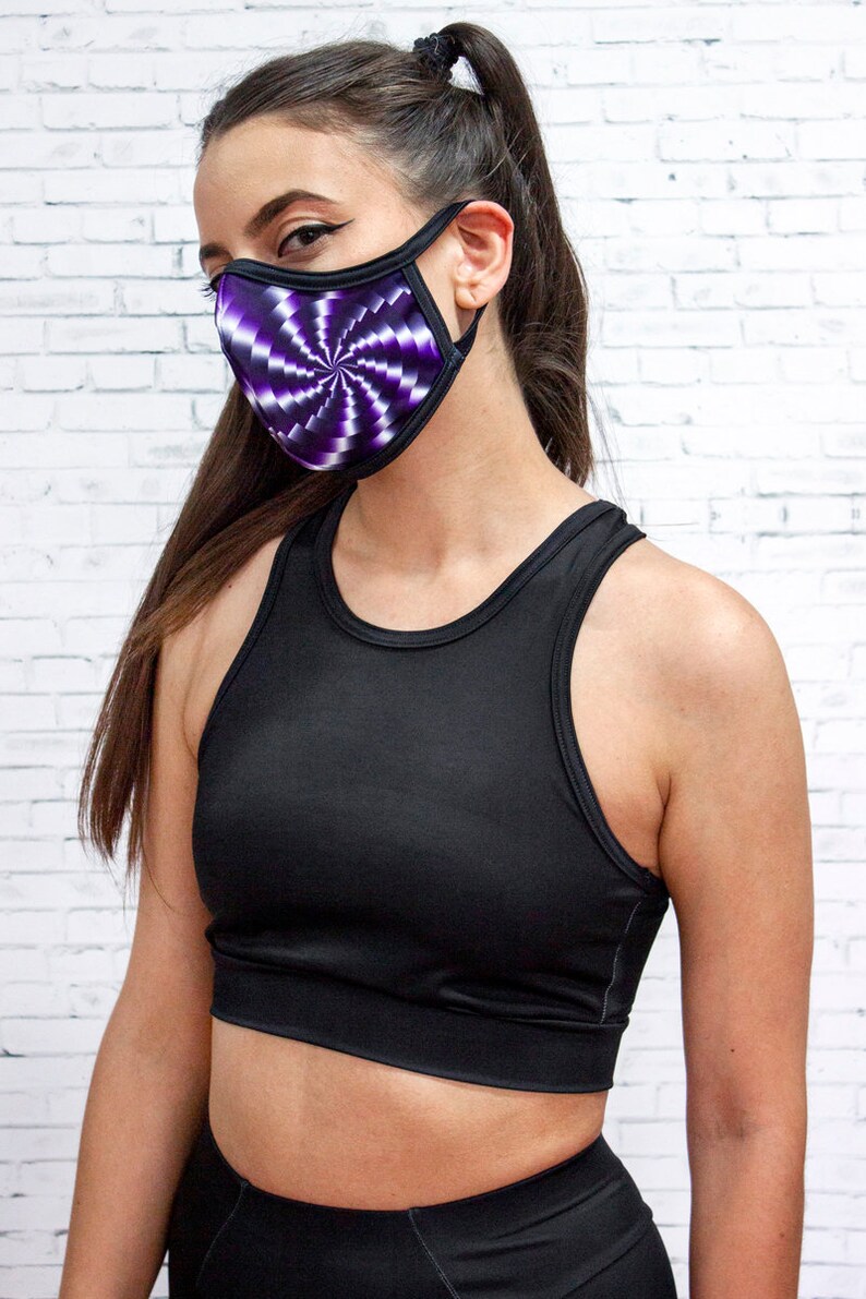 Trippy Face Mask washable face mask festival clothing women | Etsy