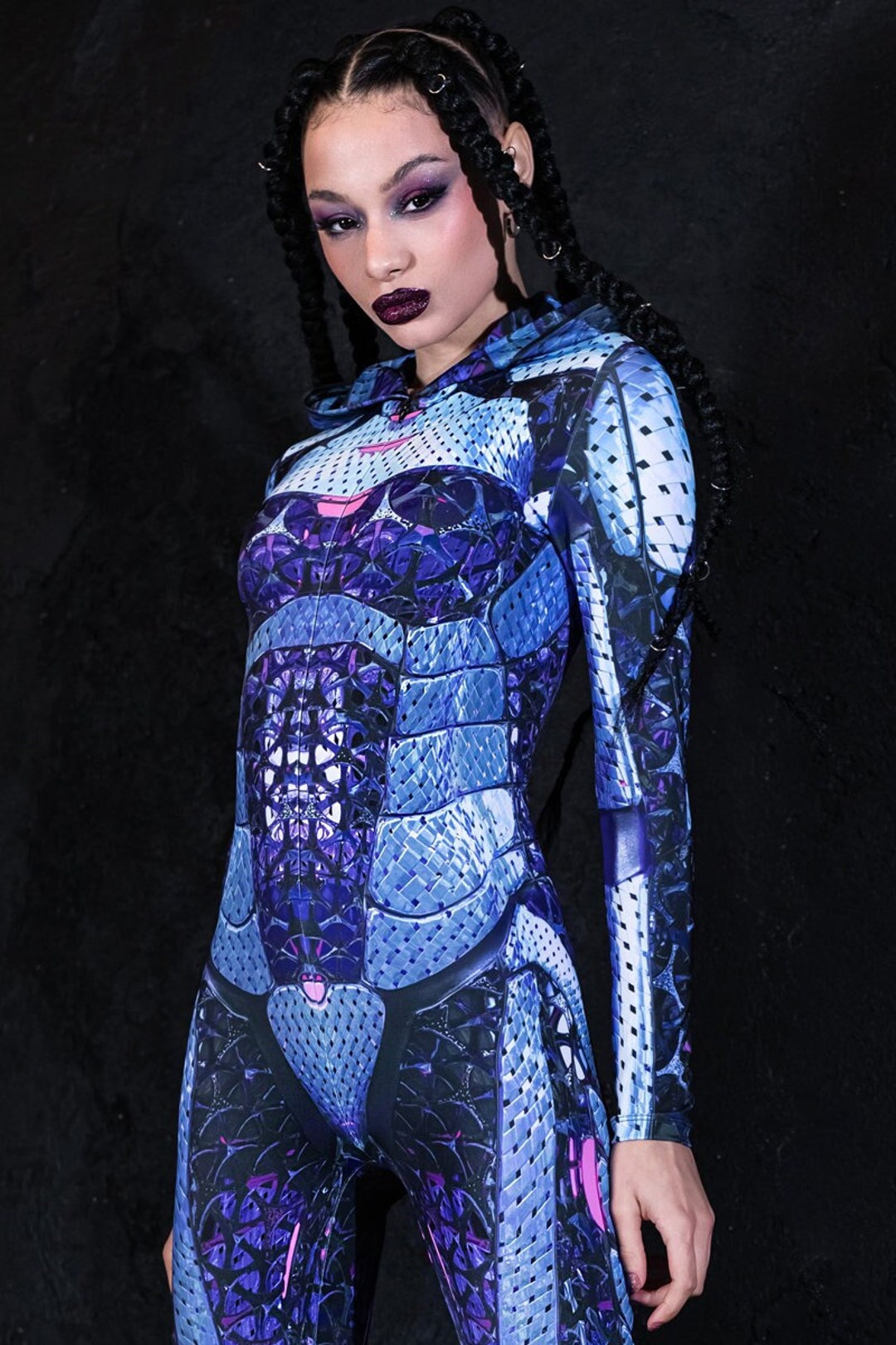 Adult Robot Halloween Costume, Cyborg Costume for Women, Cyberpunk ...