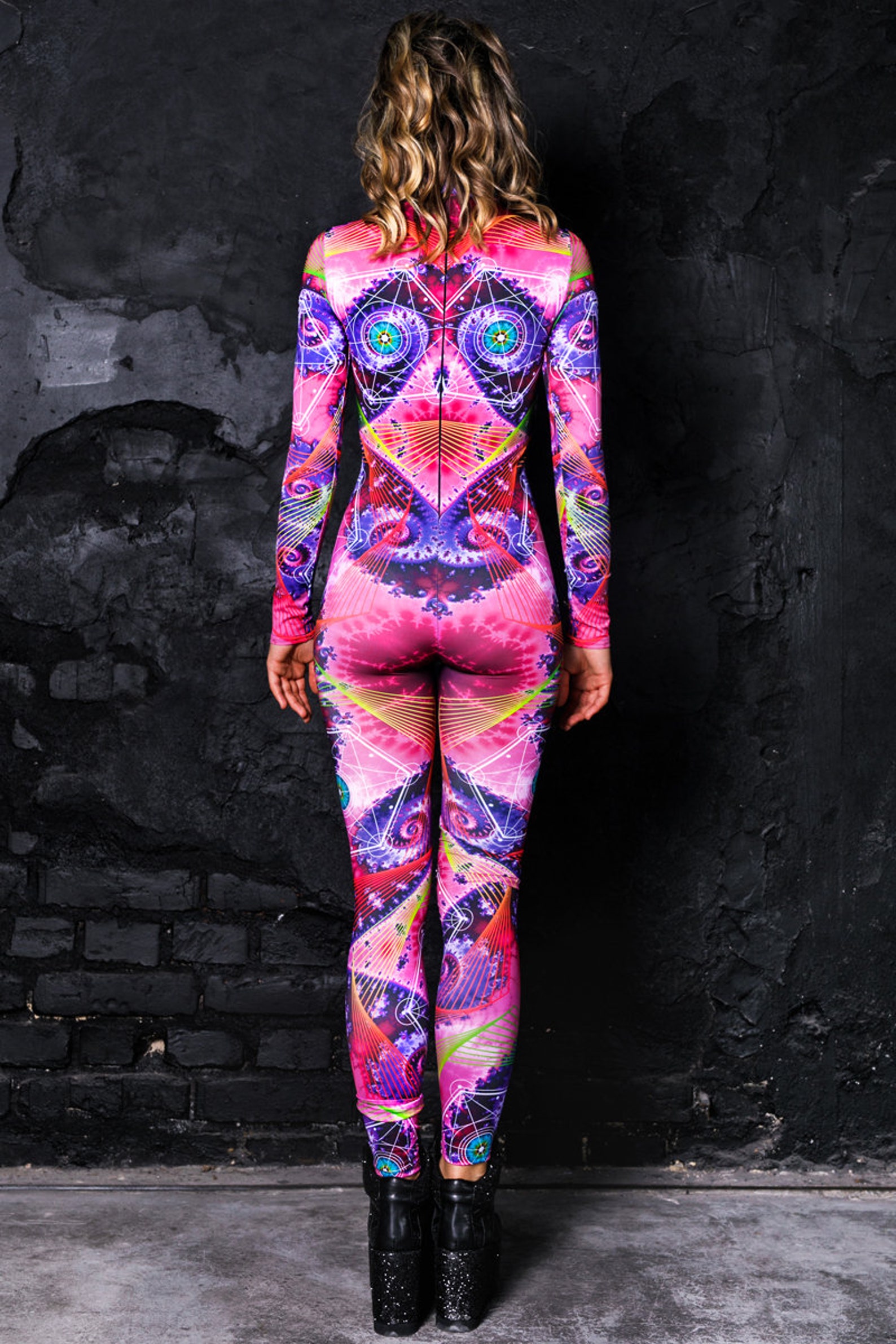 Rave Catsuit Spandex Catsuit Festival Catsuit Women Etsy