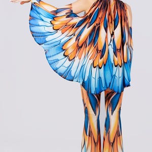 Butterfly Rave Accessory in Orange & Blue, Moth Wings, Butterfly Wings ...