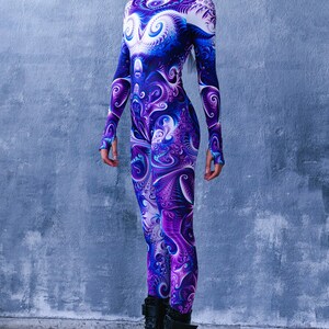 Purple Rave Costume, Purple Rave Outfit, Aerial Costume for Women, Rave ...