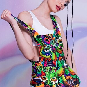 Alien Women Overalls, Overalls With Front Pocket, Festival Dungarees ...