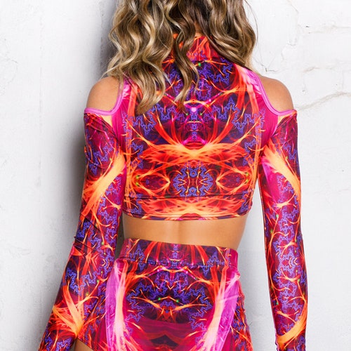 Festival High Waisted Shorts Spandex Shorts Rave Booty - Etsy