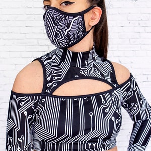 Circuit Board Reusable Face Mask for Women Double Layer Face - Etsy
