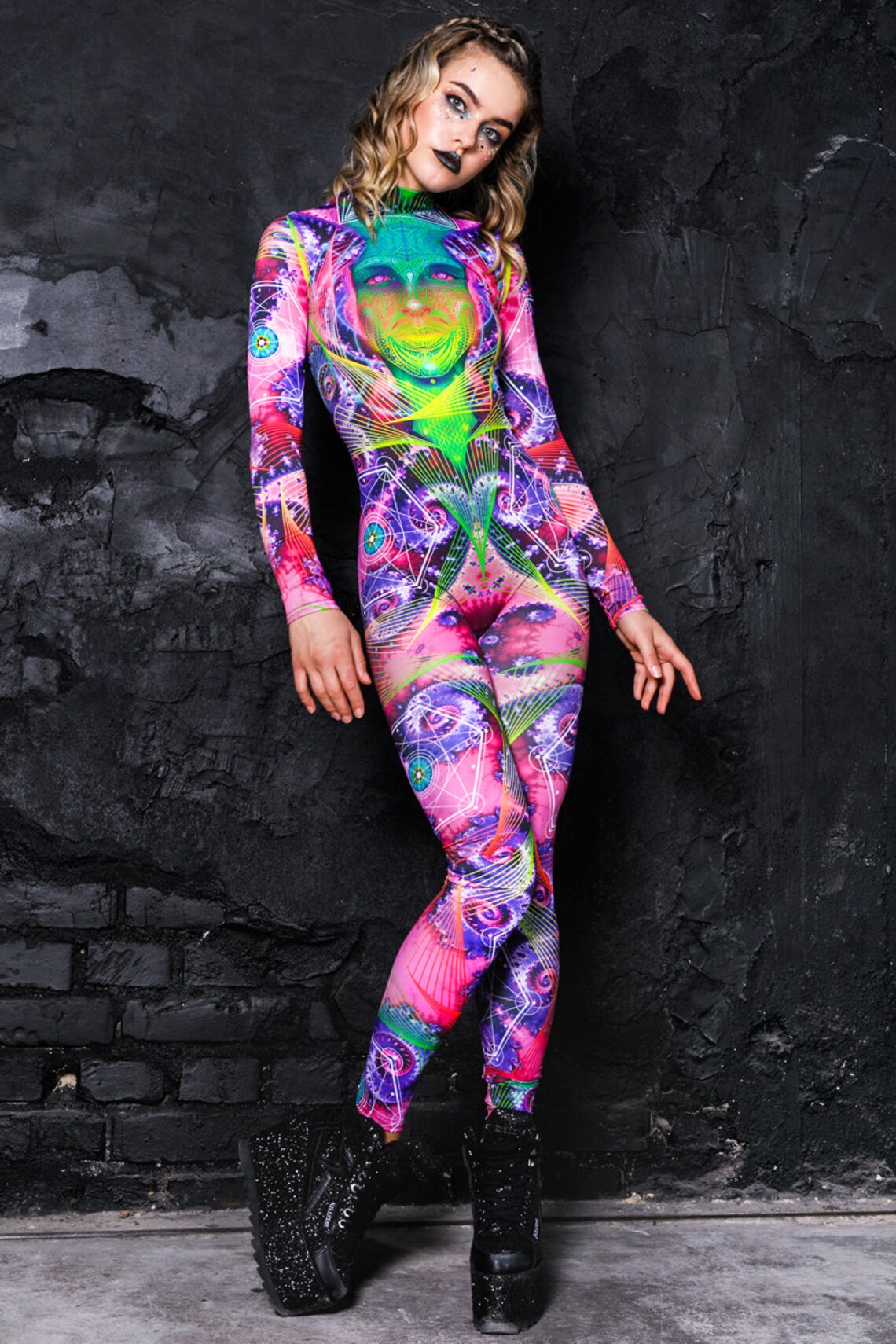 Rave Catsuit Spandex Catsuit Festival Catsuit Women Etsy Uk