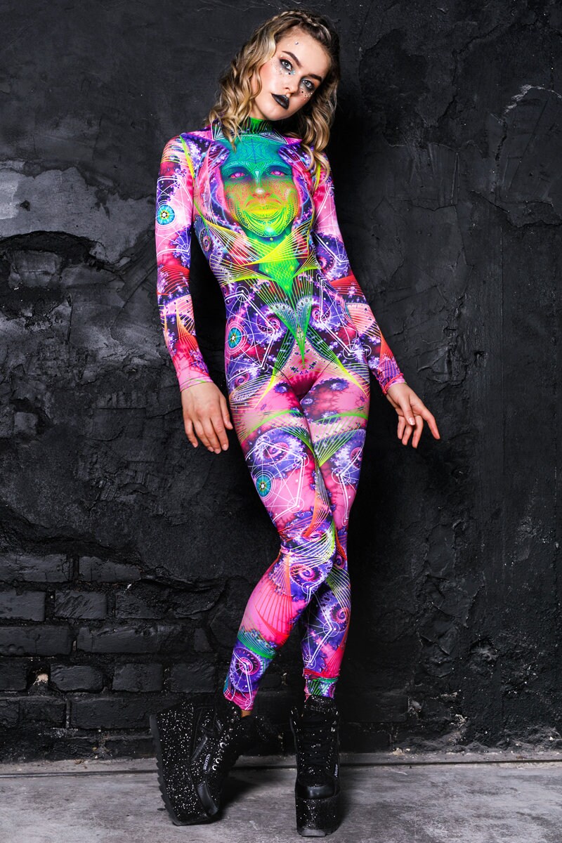 Rave Catsuit Spandex Catsuit Festival Catsuit Women Etsy
