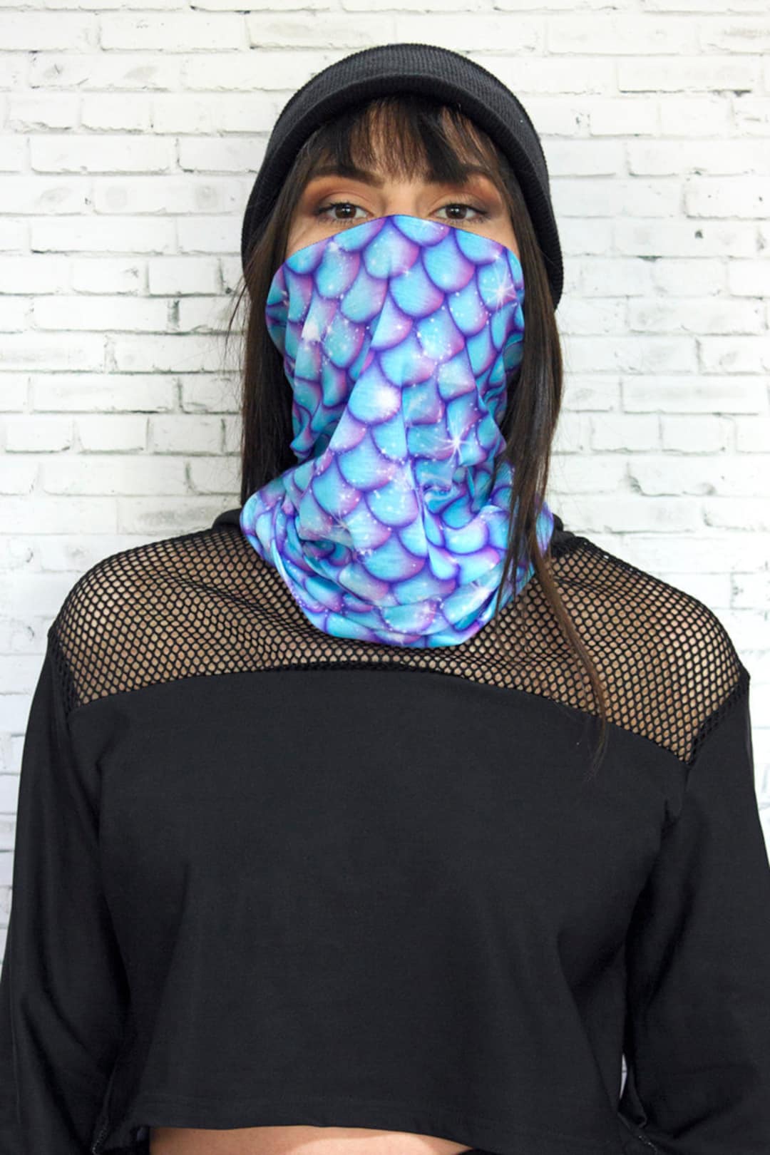Mermaid Neck Gaiter, Bandana Neck Gaiter, Cute Neck Gaiter for Women ...