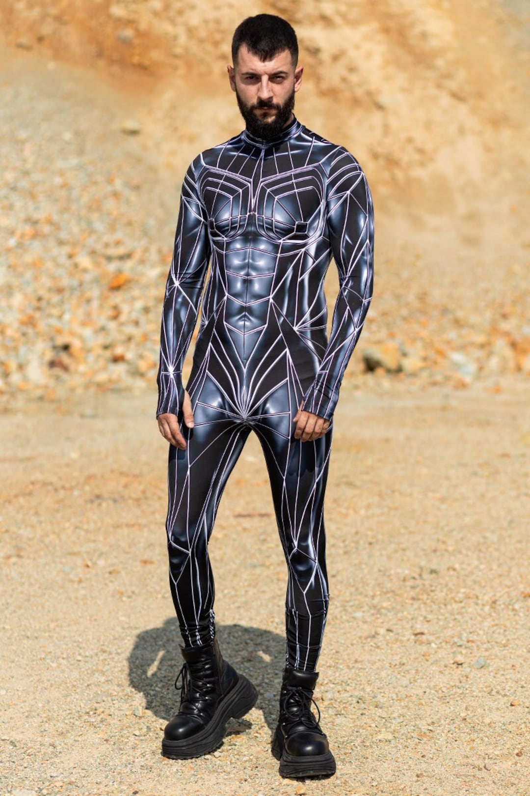 Burning Man Costume for Men, Rave One Piece Costumes, Festival Costume ...