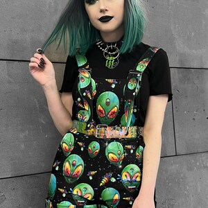 Green Alien Shortalls, Women Shortalls, Short Overalls, Short Dungarees ...