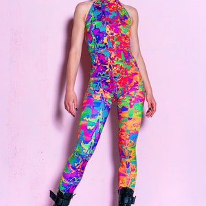 Rainbow Jumpsuit, Rainbow Catsuit, Spandex Bodysuit, Plus Size Bodysuit ...