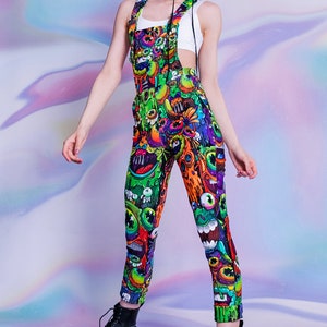 Alien Women Overalls, Overalls With Front Pocket, Festival Dungarees ...