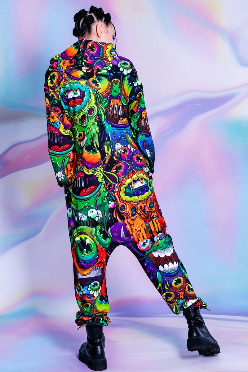 Drippy Pajama With Aliens, Alien Adult Pajamas, Drippy Outfits, Warm ...