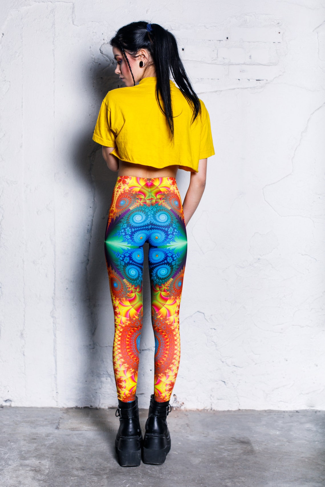 Fractal Festival Leggings psychedelic leggings rave leggings | Etsy