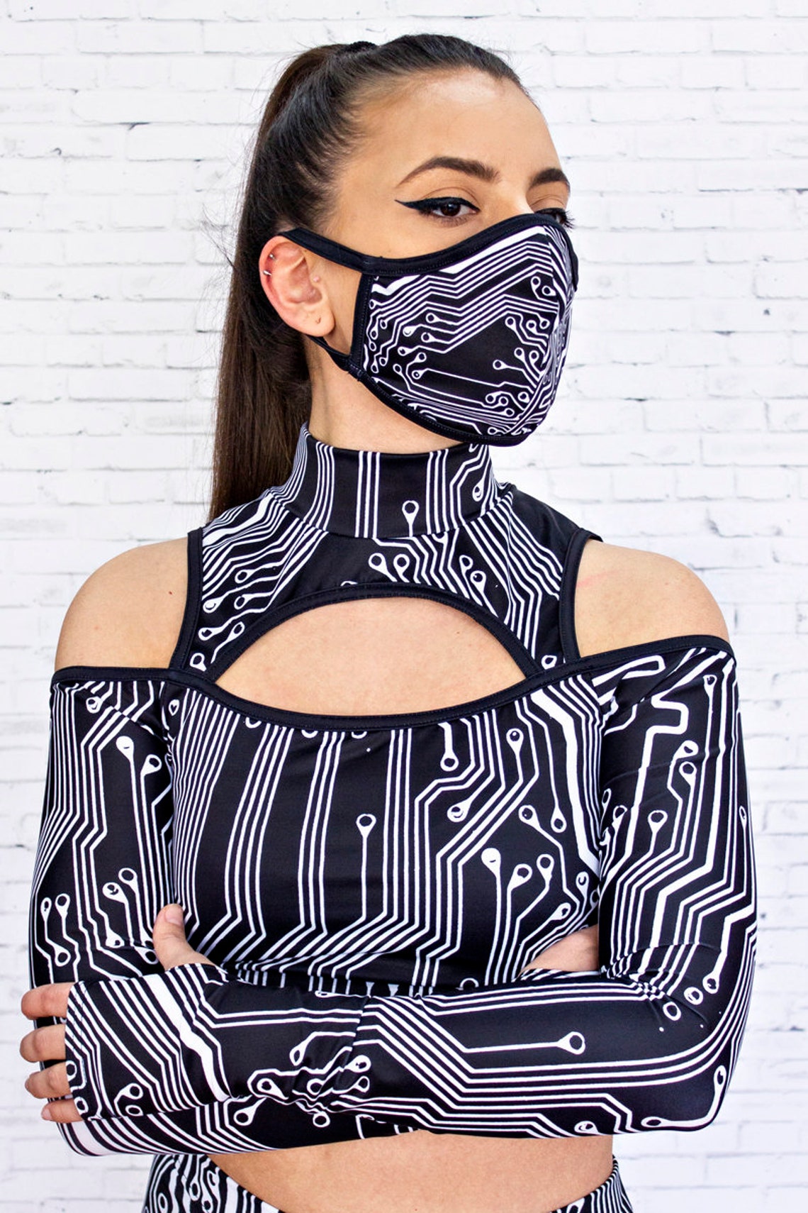 Circuit Board Reusable Face Mask for Women Double Layer Face - Etsy