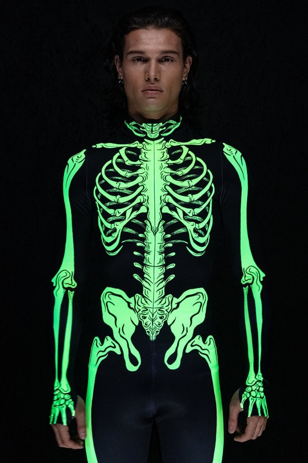 Neon Skeleton Costume for Men, Neon Halloween Costumes, Skeleton Couple ...