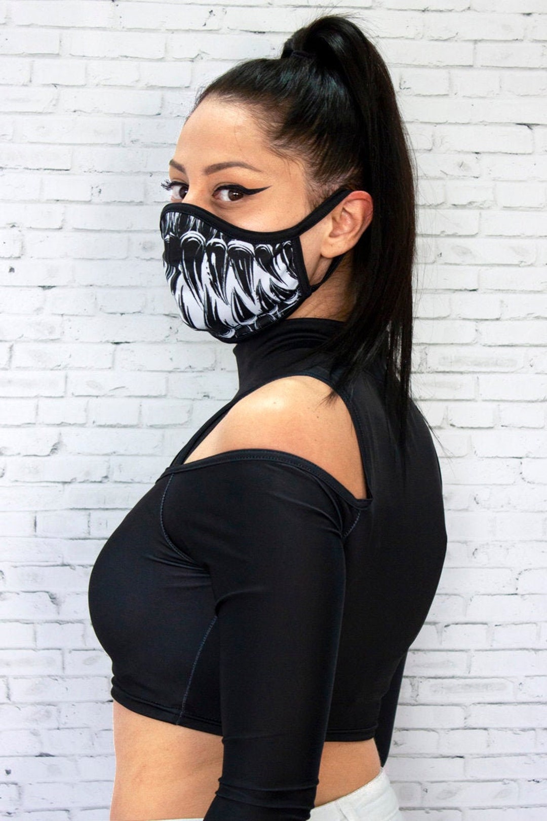 Teeth Face Mask, Double Layer Face Mask, Face Mask Washable, Protective ...