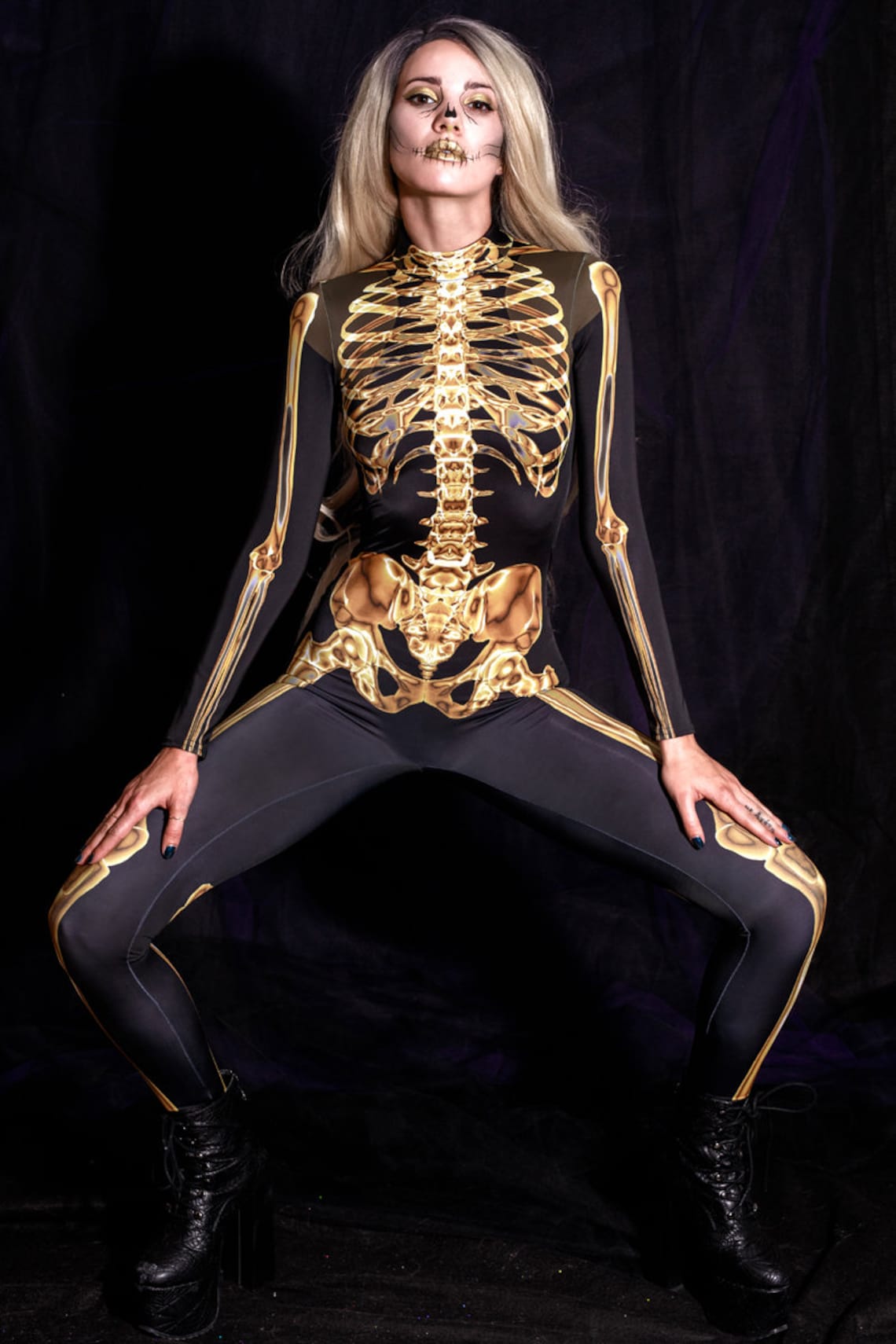Adult Skeleton Costume Sexy Halloween Costume for Women - Etsy