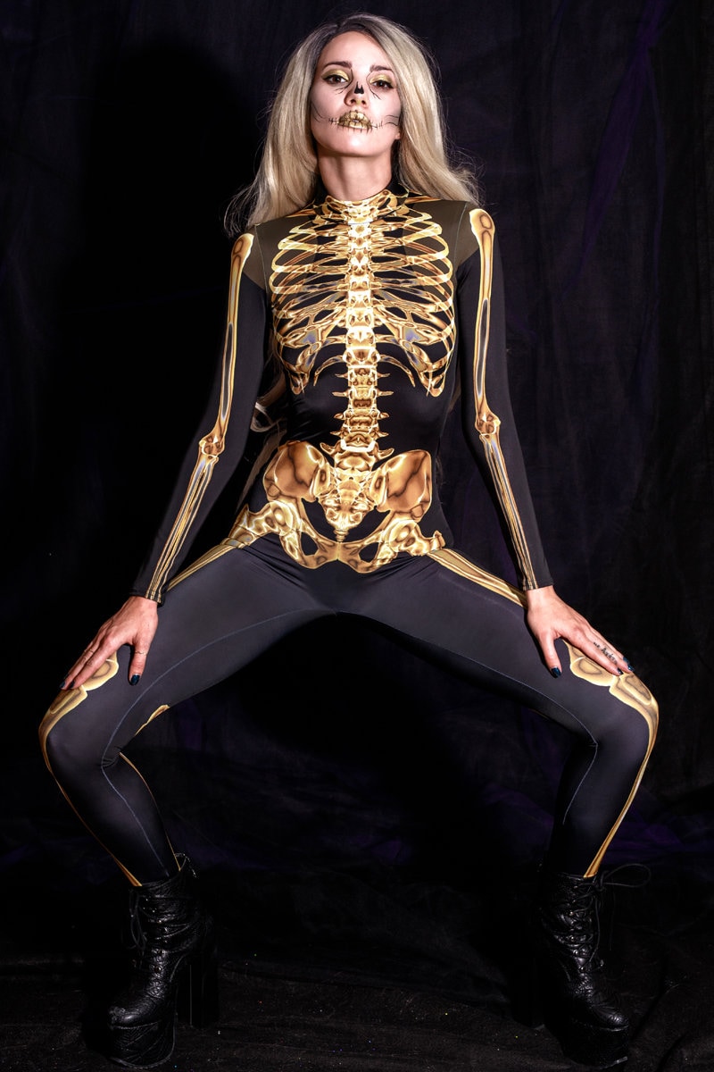 Adult Skeleton Costume Sexy Halloween Costume for Women - Etsy
