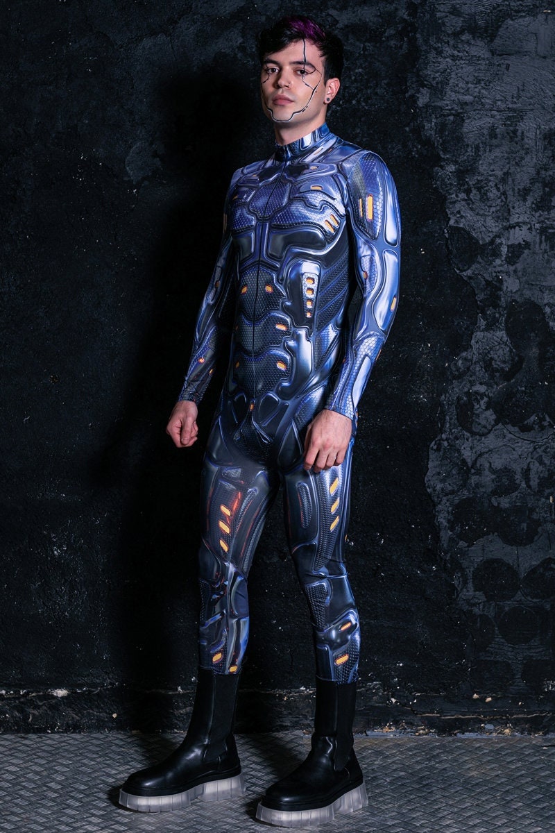 Mens Cyberpunk Costume Male Robot Costume Sci-fi Clothing - Etsy