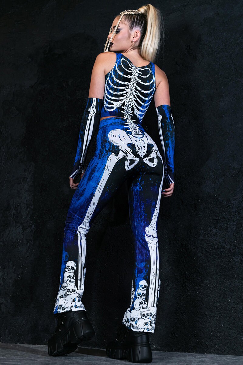 Skeleton Halloween Costume Halloween Two Piece Costume - Etsy
