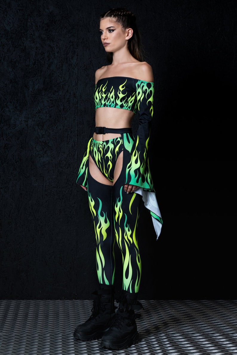 Fire Chaps, Flame Chap Pants, Fire Halloween Costume for Women, Fire ...