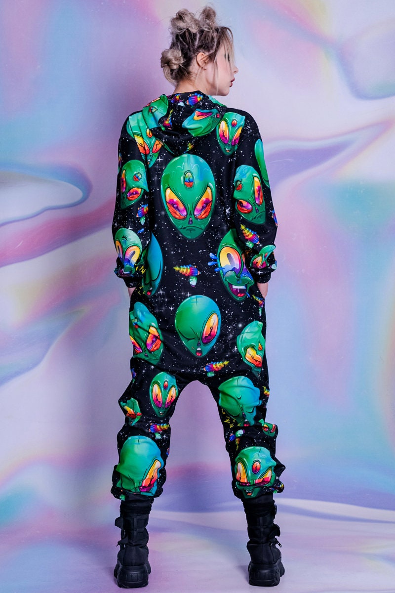 Alien Onesie Adult Onesie Raver Onesies for Women Onesie | Etsy