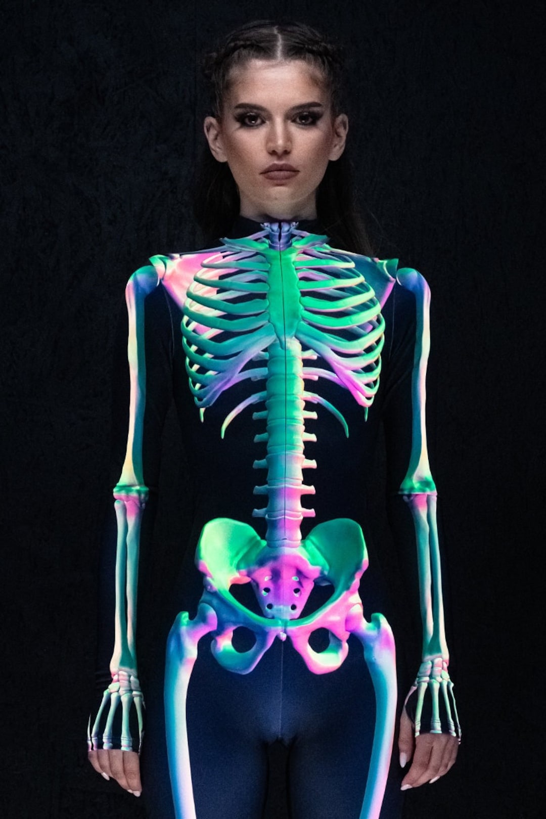 Skeleton Costume, Glow in the Dark Skeleton Costume, Neon Skeleton ...