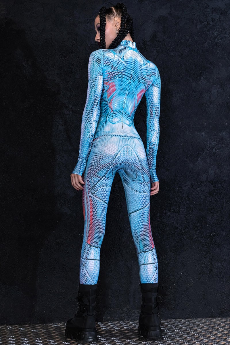 Blue Robot Costume, Halloween Costume Womens, Cosplay Costume, Cyborg ...